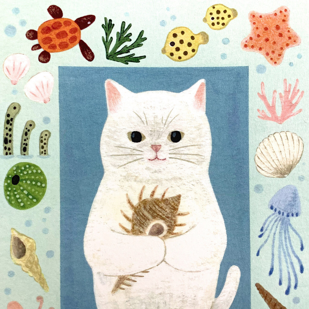 4Legs Postcard: White Cat – Papergame