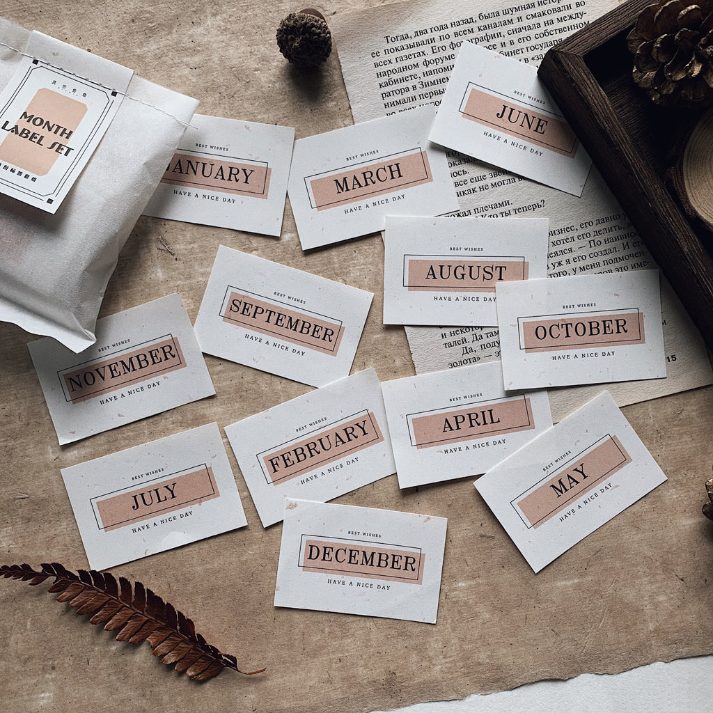 96PCS Calendar Paper Labels – Papergame