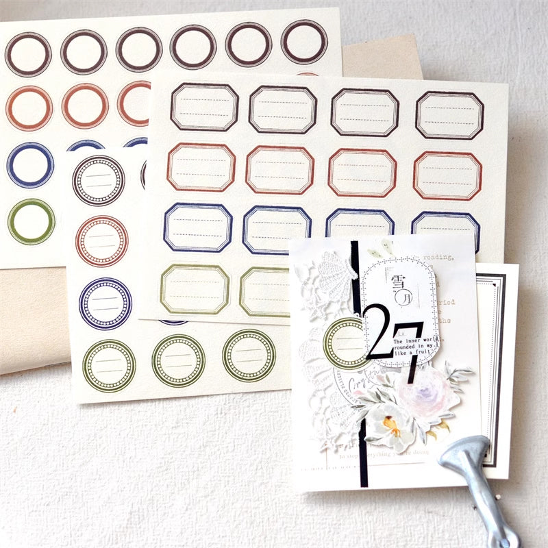 Maru Stationery Sticker Sheet: Vintage Labels – Papergame