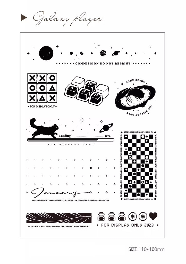 Typewriter and Keyboard Acrylic Stamp Set – Papergame