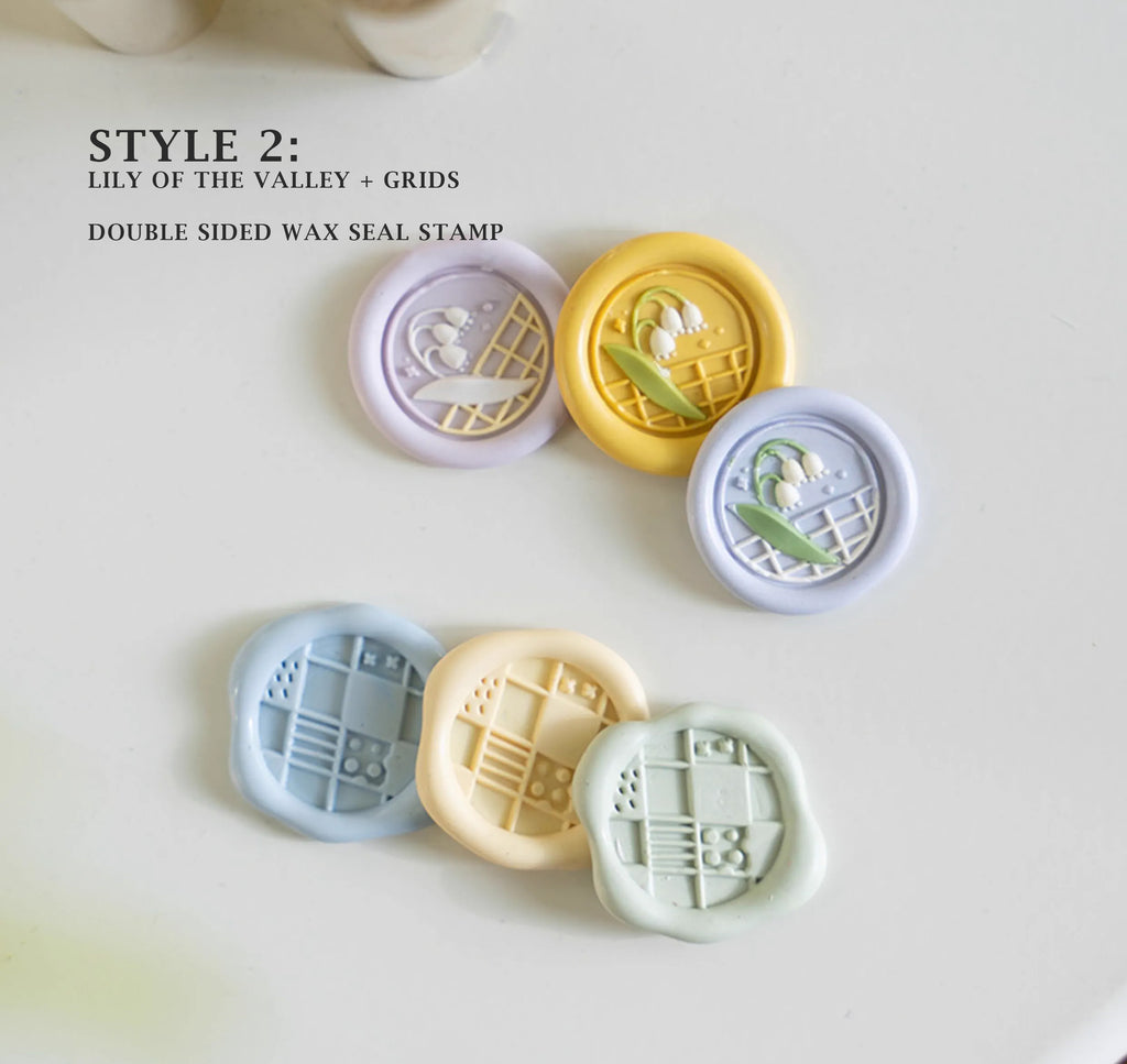 Orange Studio: Flower and Quilt Double Sided Wax Seal Stamp – Papergame