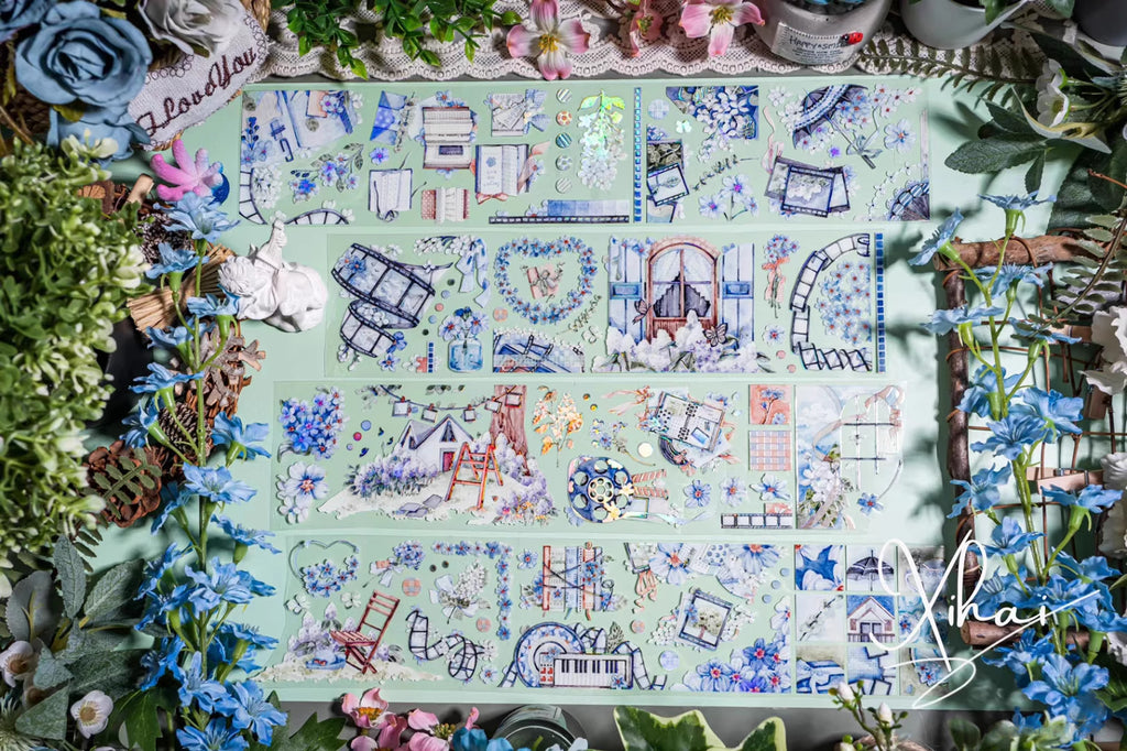 Shine Studio Tape Sample: Blue Montage – Papergame