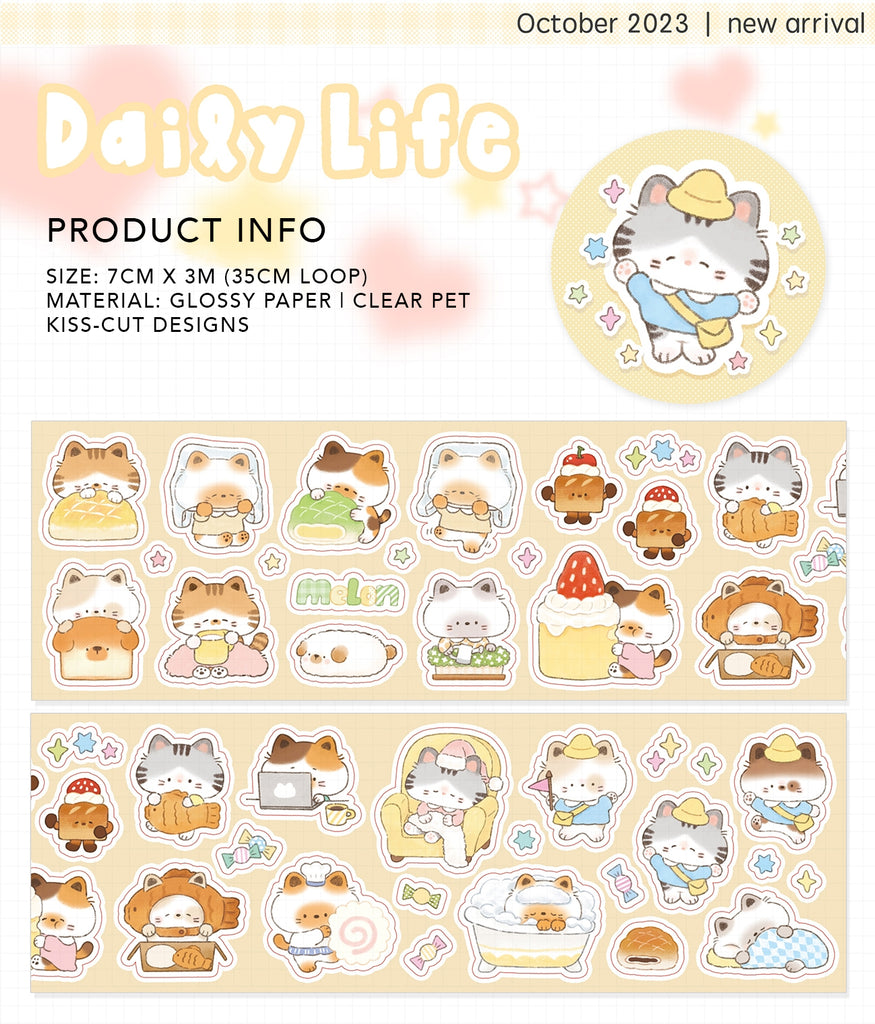 Tang Yuan Sticker Tape: Cats – Papergame