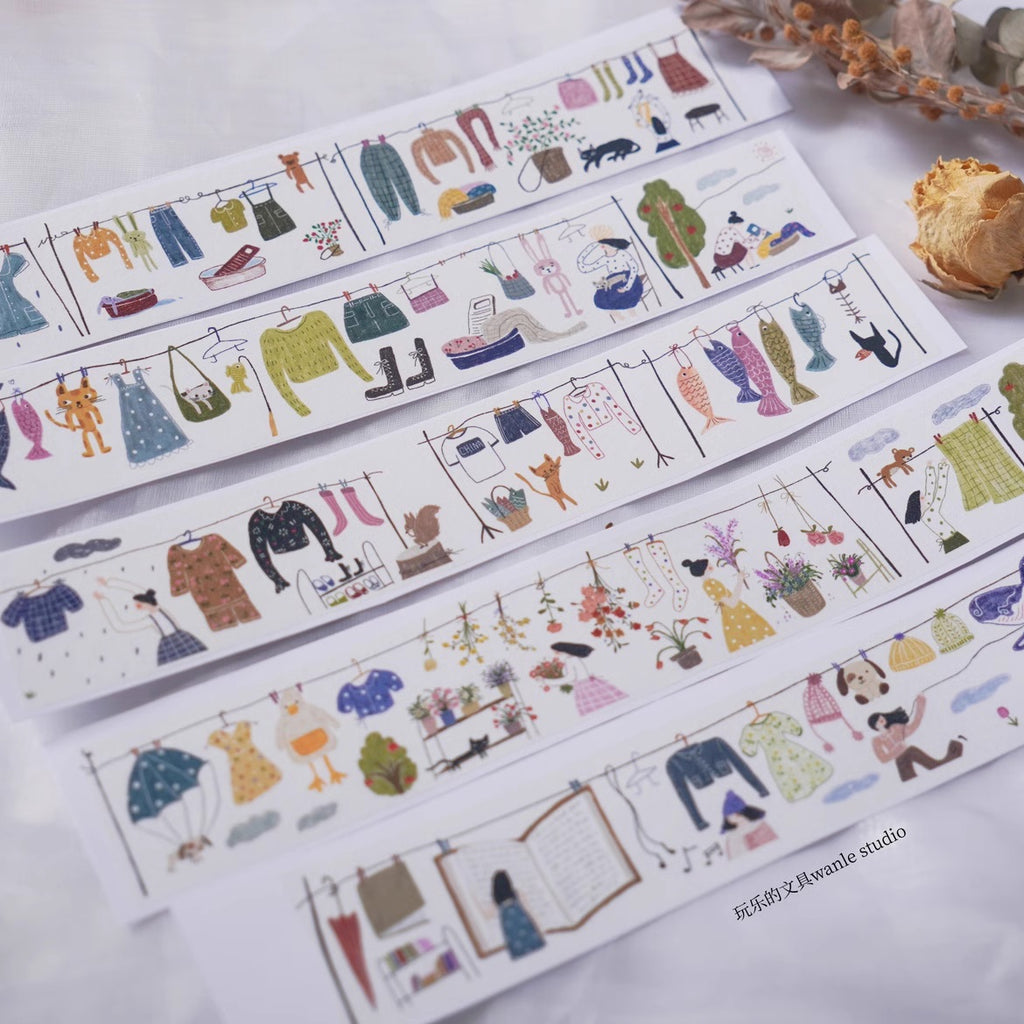 Wanle Studio Masking Tape: Clothes Line – Papergame