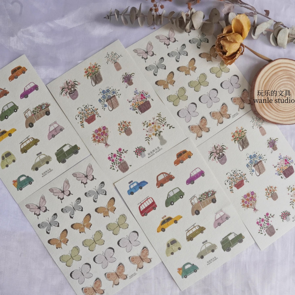 Wanle Studio Sticker Sheet: Butterfly – Papergame