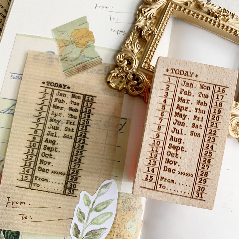 Vintage Bus Ticket Punch Card Wooden Stamps – Papergame