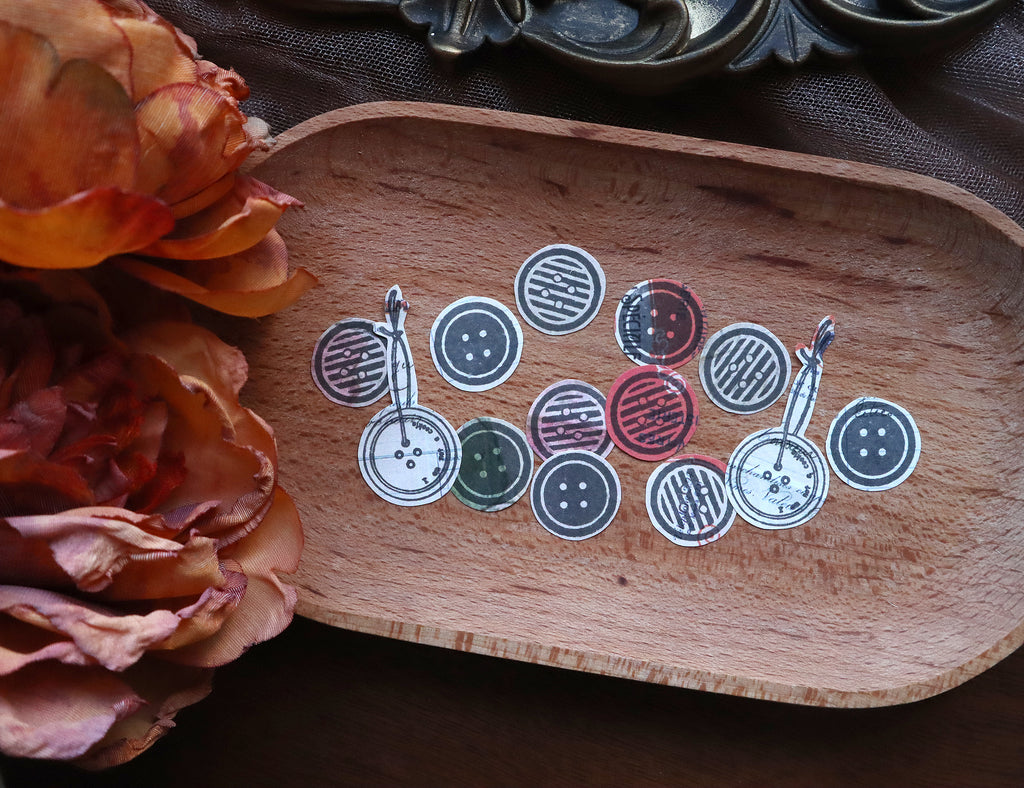 Buttons and Strings Rubber Stamps Set – Papergame