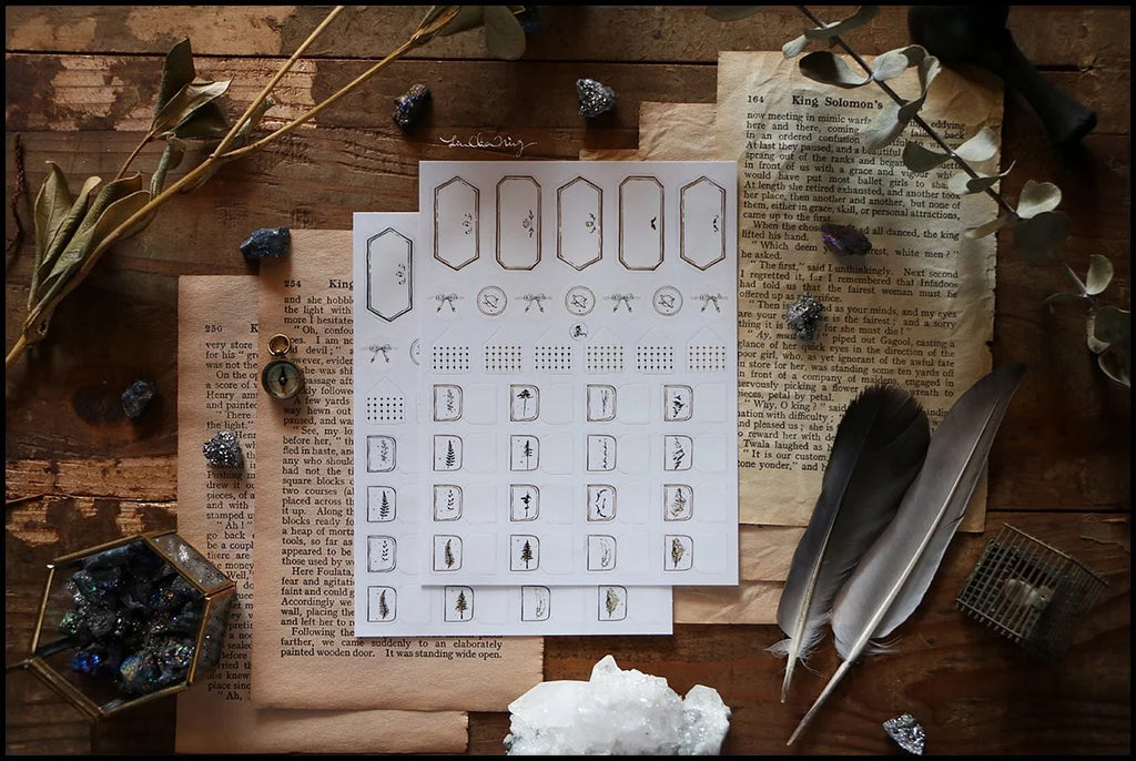 LCN Design Studio: Journal Label Stickers Sheet – Papergame