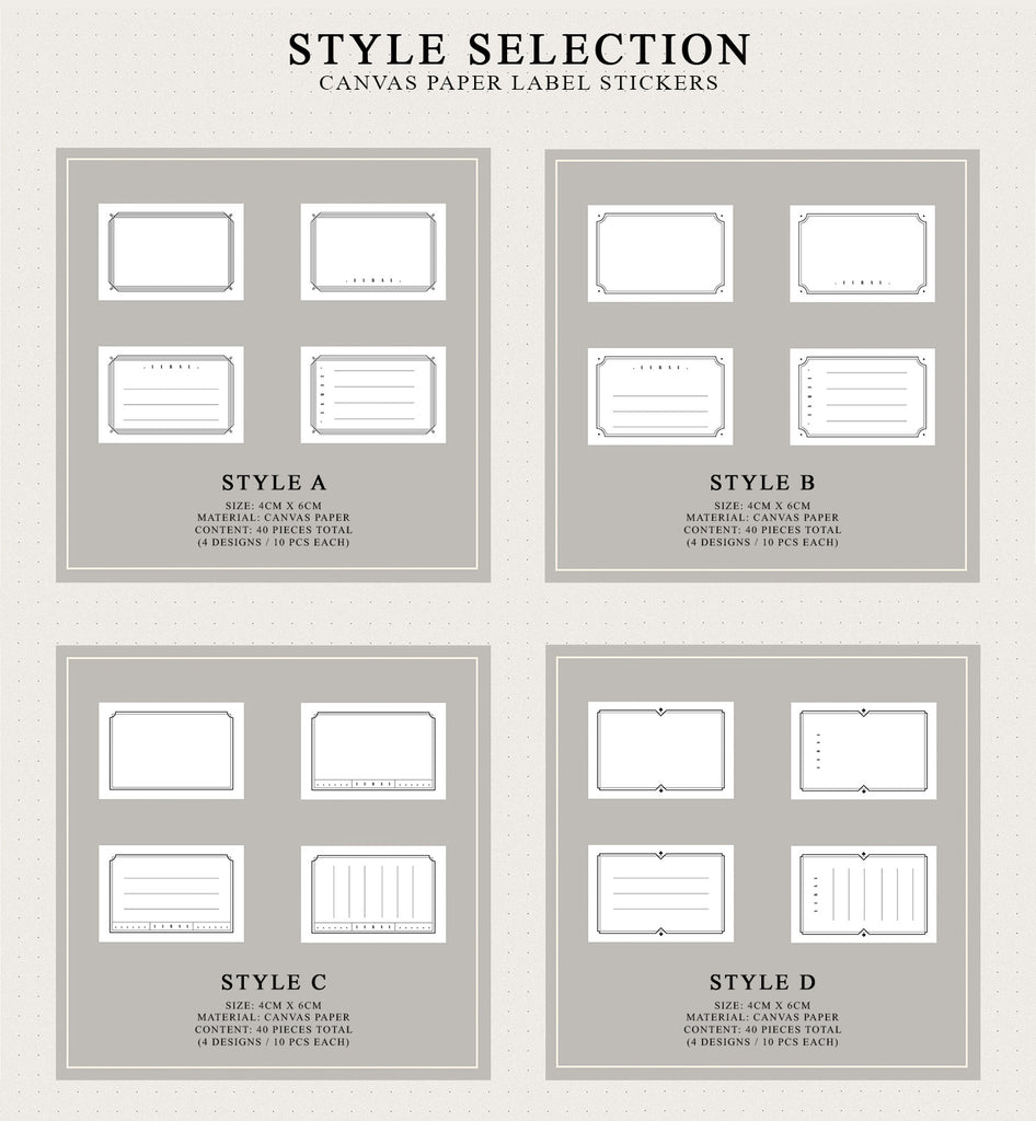 40PCS Blank White Label Stickers – Papergame