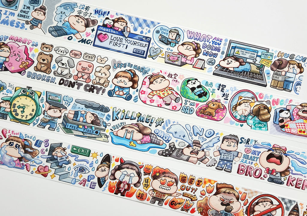 Meatball Washi Tape: Emo Time – Papergame