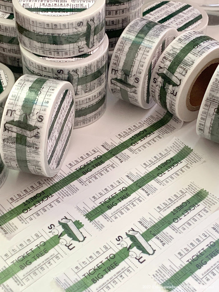 Mewmewbeam Washi Tape: Traveler's Center Green – Papergame