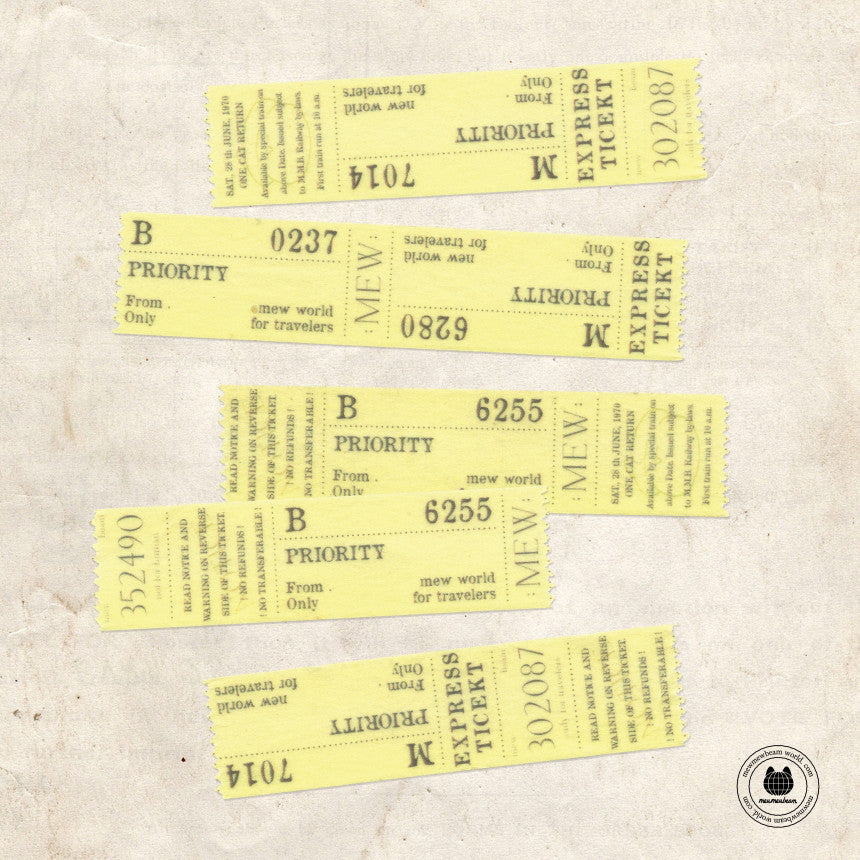 Mewmewbeam Washi Tape: Yellow Ticket – Papergame