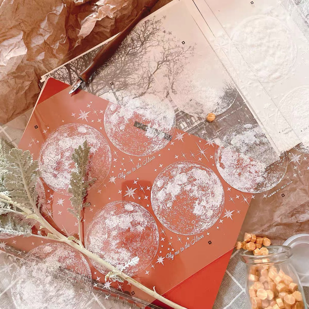 Mirage Museum Masking Tape: Der Mond (White PET) – Papergame