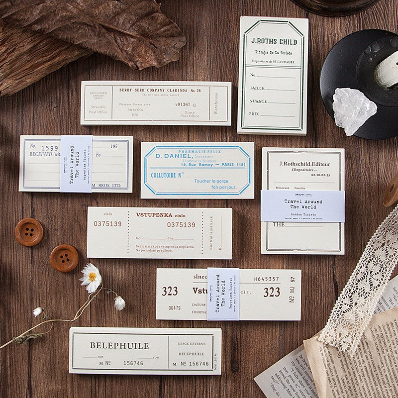 Travel Around the World Tickets Paper Pad – Papergame