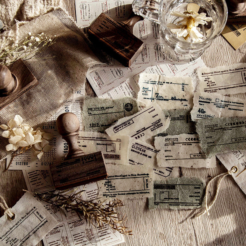 Vintage Tickets Wood Handle Stamps – Papergame