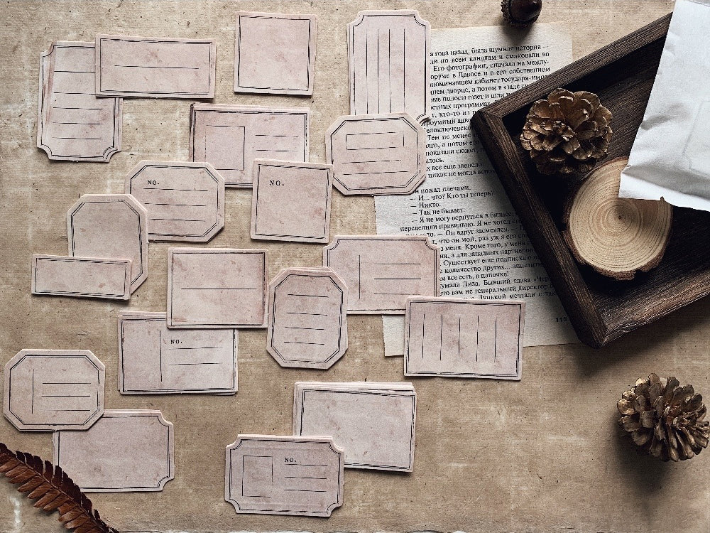 100PCS Vintage Kraft Paper Labels – Papergame