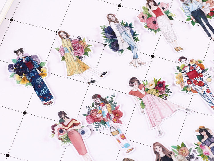 Girls Illustration Sticker Pack A – Papergame