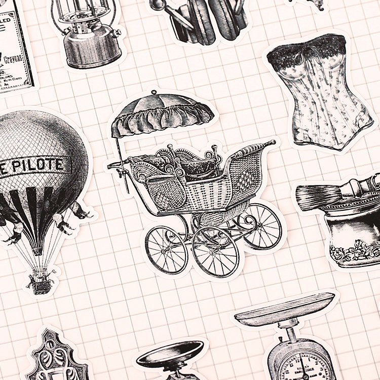 Vintage Objects Stickers Pack B – Papergame