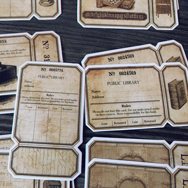 Library Card Stickers Pack – Papergame