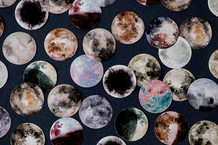 Moon View Box Sticker Set – Papergame